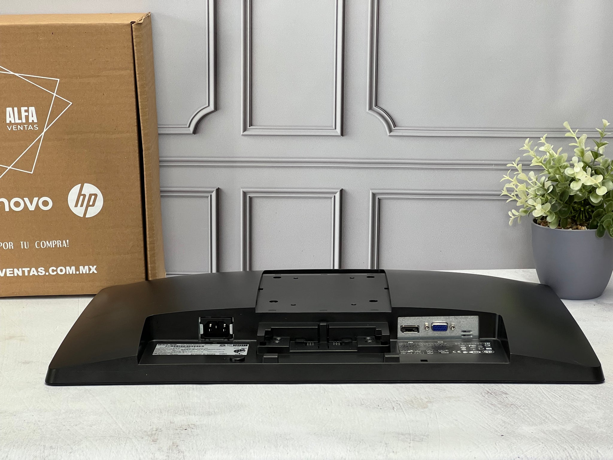 Monitor sin base para empotrar HP 22" P223 LED Full HD 1920x1080 VGA-D – Alfa Ventas